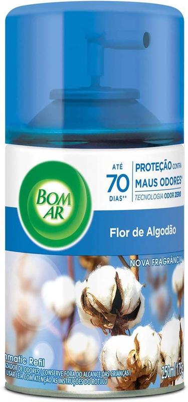 Bom Ar Spray Automático Flor de Algodão Refil 250ml - Odorizador e ...