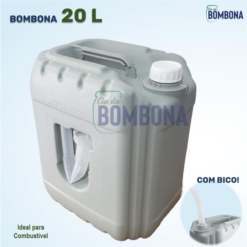 Bombona Plástica 20 Litros com Bico para Combustível Galão Tonel Tambor ...