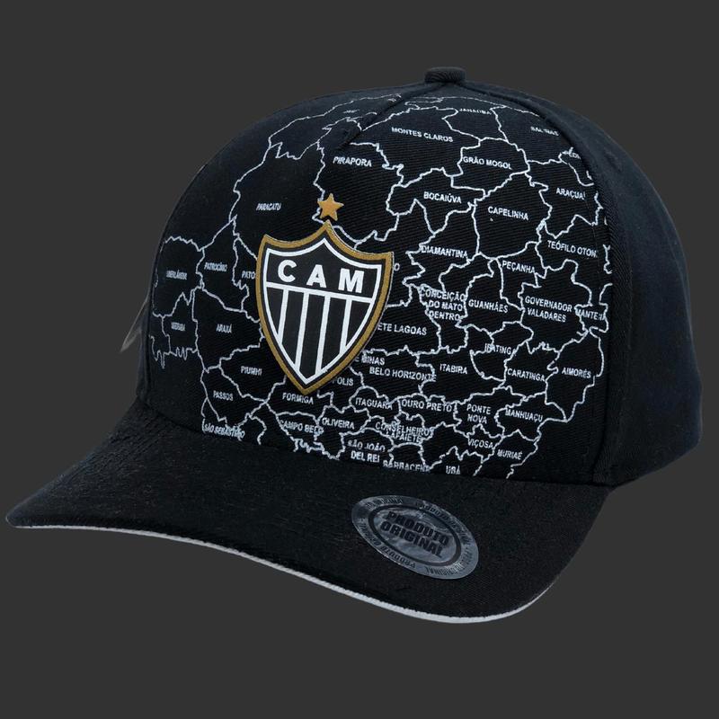 Boné Atlético Mineiro Mapa Aba Curva Preto - Le Coq Sportif - Boné ...