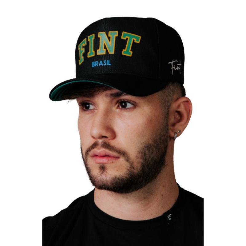 Boné Brasil Emborrachado Preto - FINT - Boné - Magazine Luiza