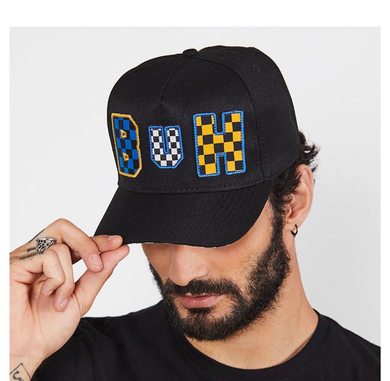 Boné buh Quadriculado preto - Boné - Magazine Luiza