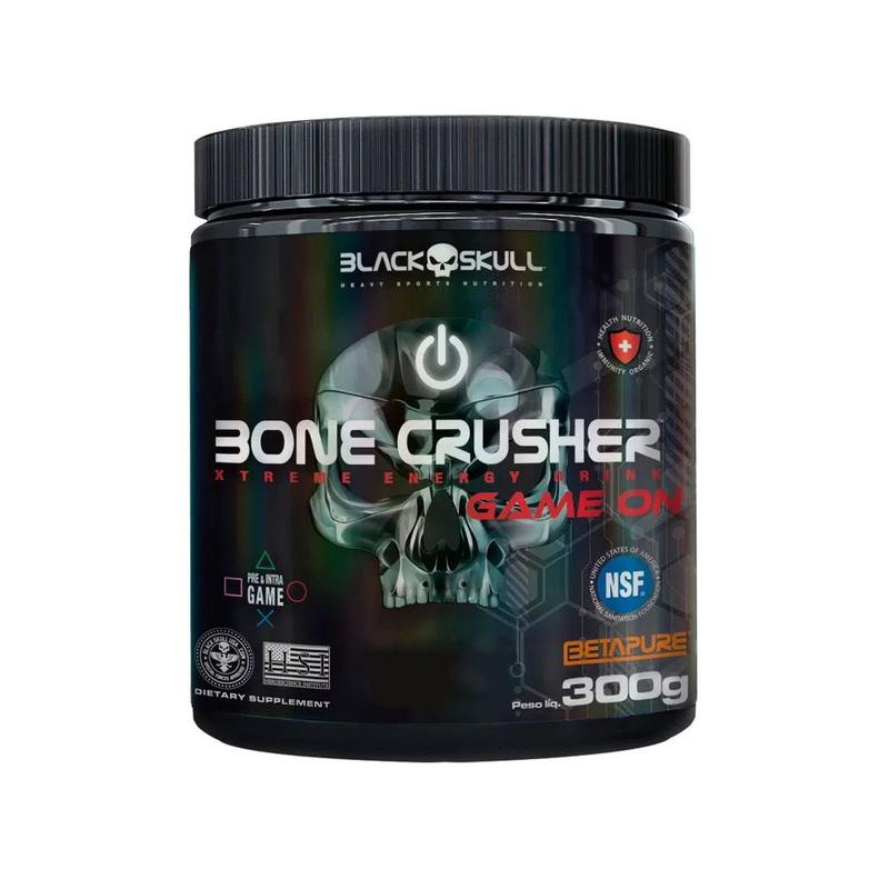 Bone crusher game on 300g - black skull - Pré Treino - Magazine Luiza