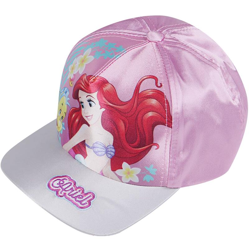 Boné Infantil Aba Curva Estampa Princesa Ariel Rosa - Disney - Boné ...