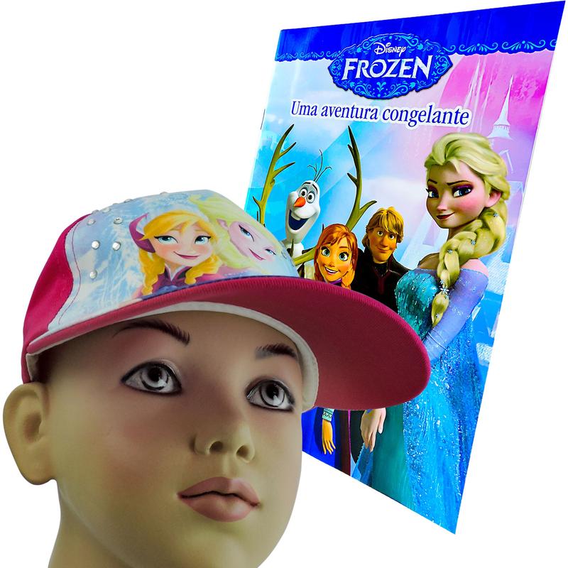 Boné Infantil + Livro de História com Atividades Frozen Disney - Taimes ...