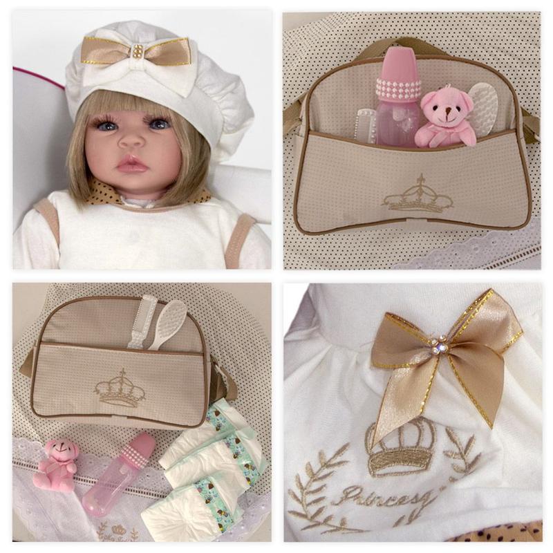 Boneca Adora Baby Kiss Reborn Realista Bolsa Maternidade - Cegonha ...