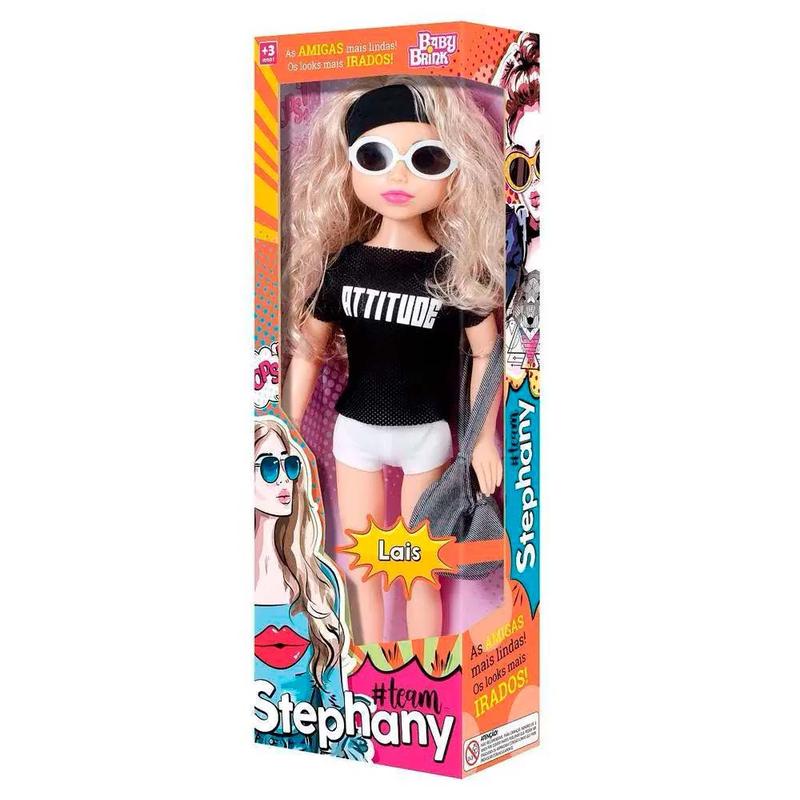 Boneca Articulada - 55 cm - Team Stephany - Lais - Baby Brink - Bonecas ...