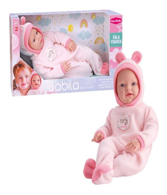 Boneca Babila Fala Frases Estilo Bebe Reborn Grande - Bambola - Bonecas ...