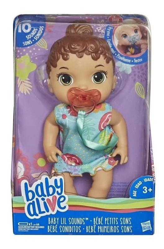 Boneca Baby Alive Bebê Primeiros Sons Morena - Hasbro - Boneca Baby ...