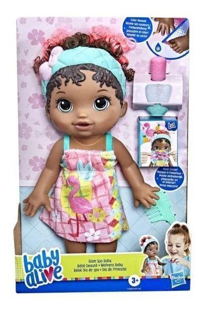 Boneca - Baby Alive - Glam Spa - Negra - F3566 - Hasbro - Boneca Baby ...