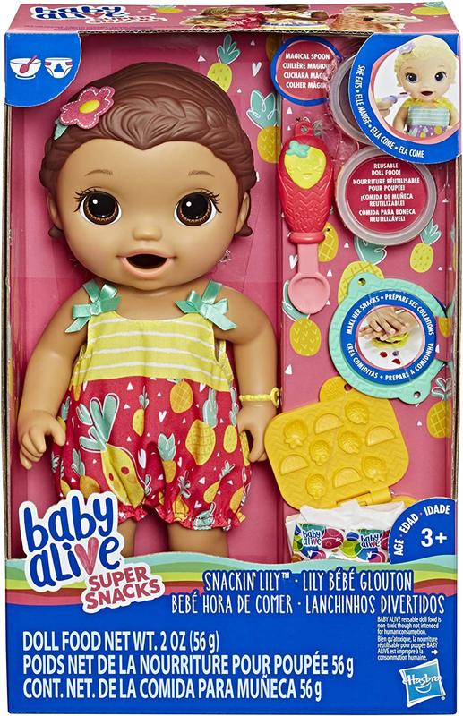 Boneca Baby Alive Lanchinhos Divertidos Morena E5842 - Hasbro - Boneca ...