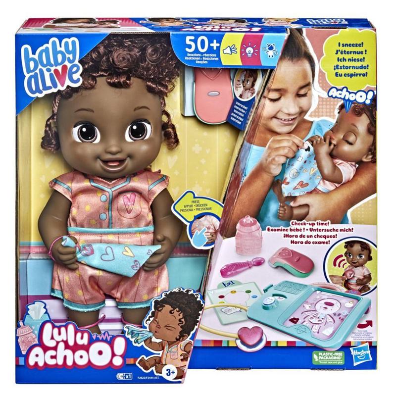 Boneca Baby Alive Lulu Achoo Negra - Hasbro - Boneca Baby Alive ...