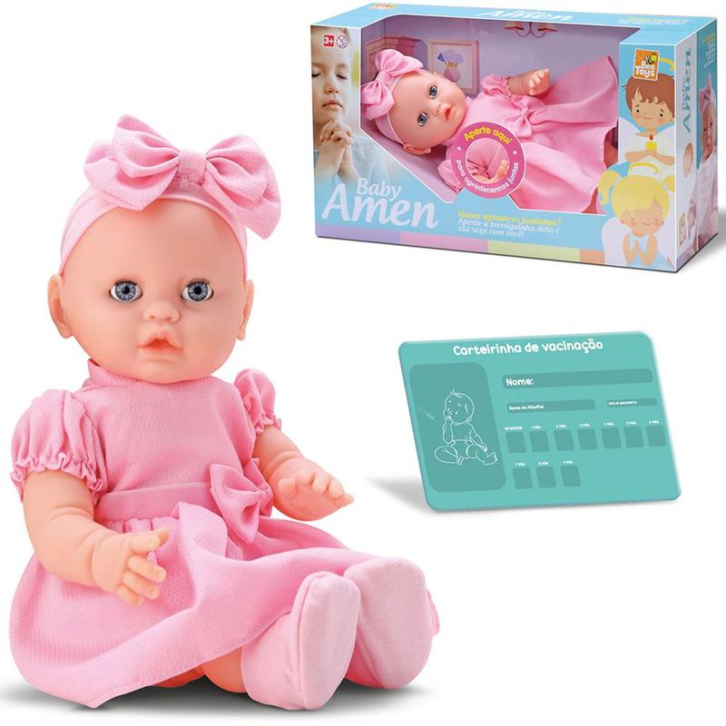 Boneca baby amém oração na caixa - BEE TOYS - Bonecas - Magazine Luiza