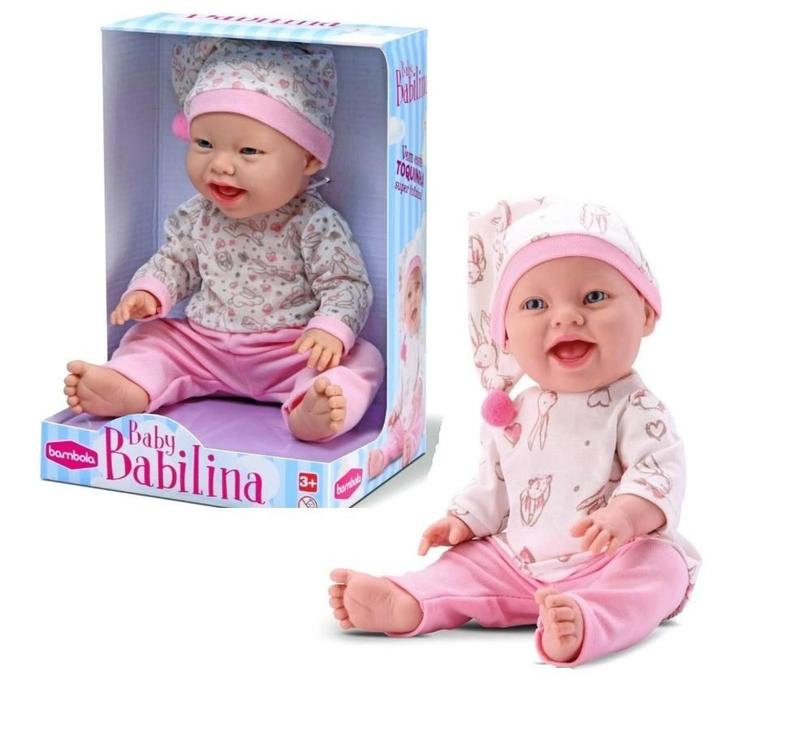 Boneca Baby Babilina Soninho Com Touca E Pijama 34Cm - Bambola ...