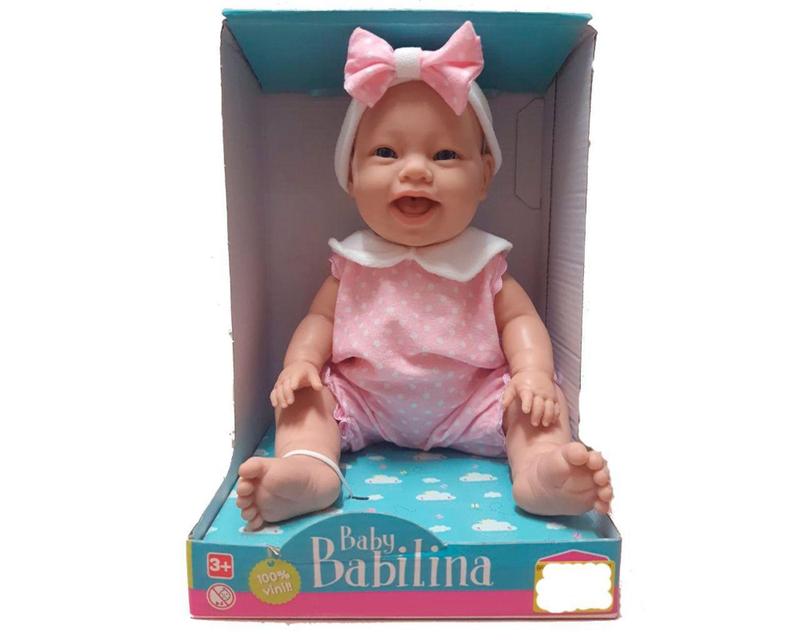 Boneca Baby Babilina Vinil Passeio 26Cm Presente Menina Brinquedo ...