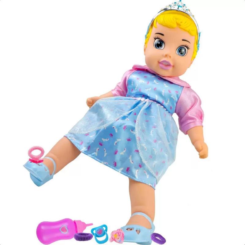 Boneca Baby Cinderela Cheirinho De bebê Vem Com Acessórios 45 CM +De 3 ...