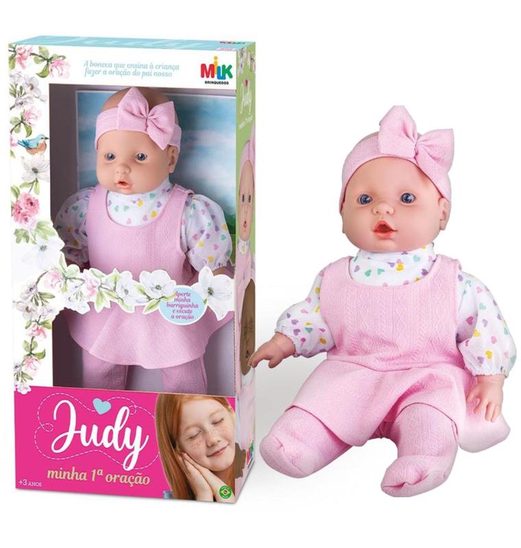 Boneca Baby Minha Primeira Oração Judy Reza O Pai Nosso 673 - Milk ...