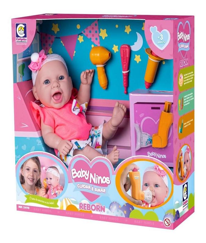 Boneca Baby Ninos Cuidar e Amar Reborn - Cotiplas - Bonecas - Magazine ...