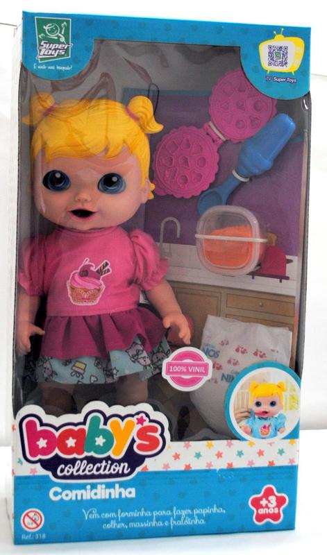 Boneca Baby's Collection Comidinha da Super Toys - Bonecas - Magazine Luiza