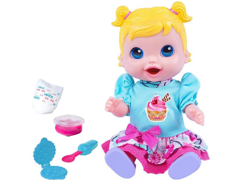Boneca Babys Collection Comidinha - com Acessórios Super Toys - Bonecas ...