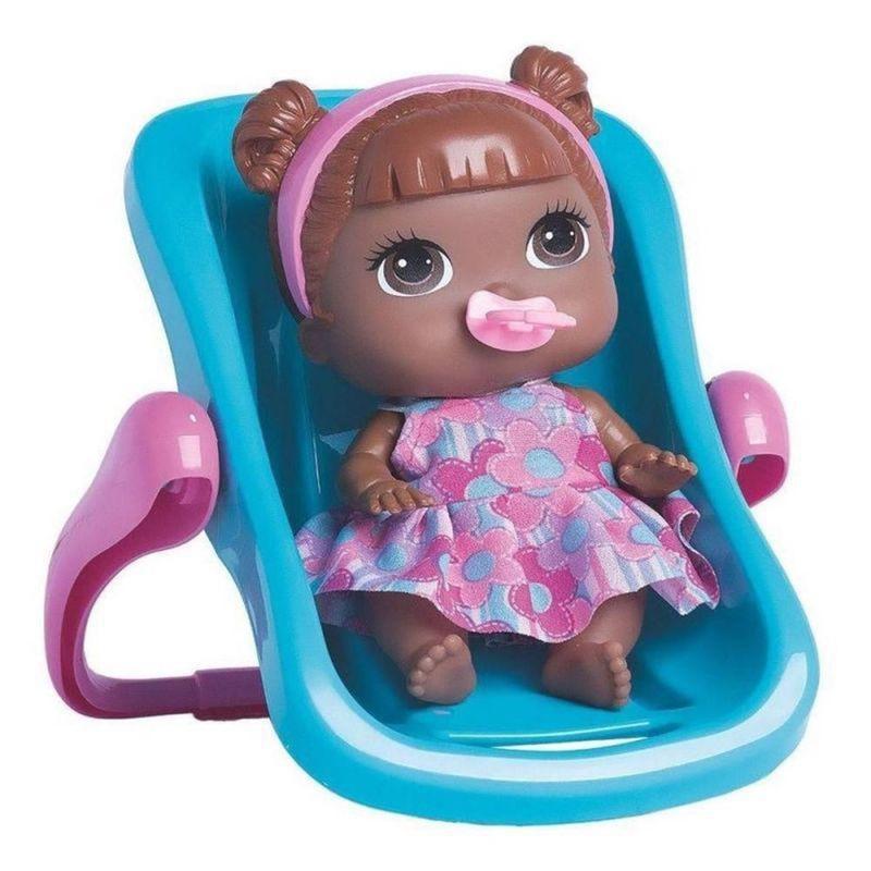 Boneca Babys Collection Mini Bebê Conforto Negra - Super Toys - Bonecas ...