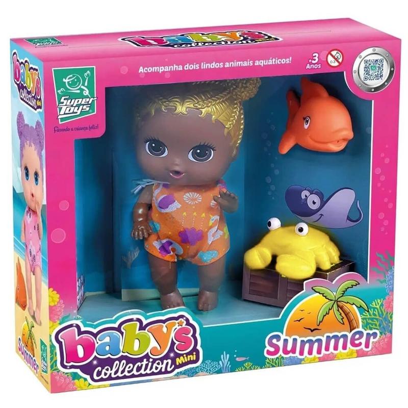 Boneca babys collection mini summer 18cm super toys - Bonecas ...
