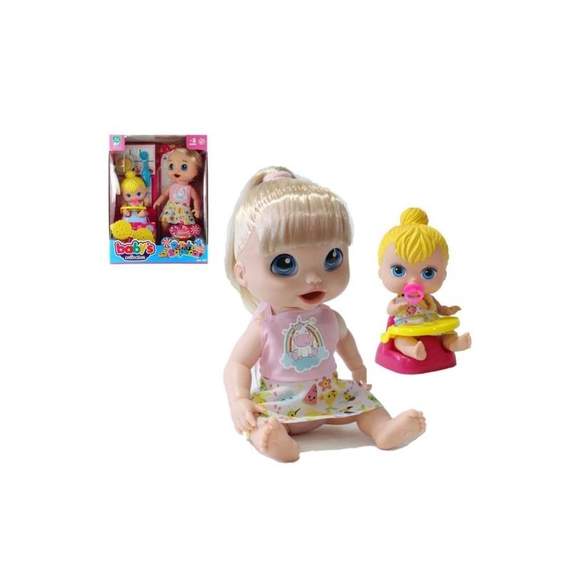Boneca babys collection papinha sapeca duas bonecas fralda - Super Toys ...
