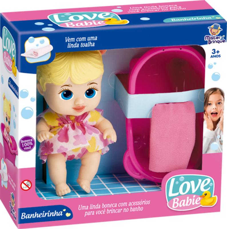 Boneca Banheira Banheirinha Love Babie - Mister Brinque - Bonecas - Magazine Luiza