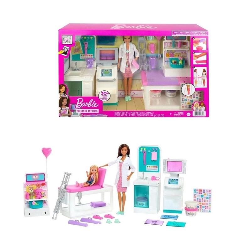 Boneca Barbie Clínica Médica com Massinhas 4+ GTN61 Mattel - Boneca ...