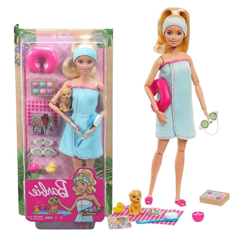 Boneca Barbie Dia de Spa com Pet 3+ GKH73 Mattel - Bonecas - Magazine Luiza