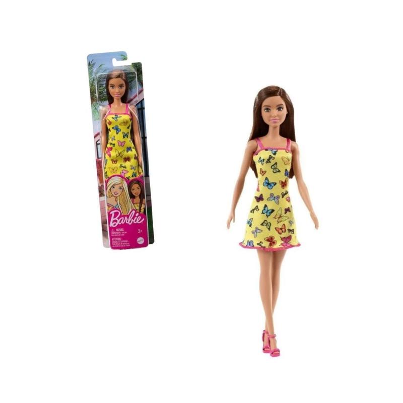 Boneca Barbie Fashion Vestido Amarelo HBV08 - Mattel - Bonecas ...