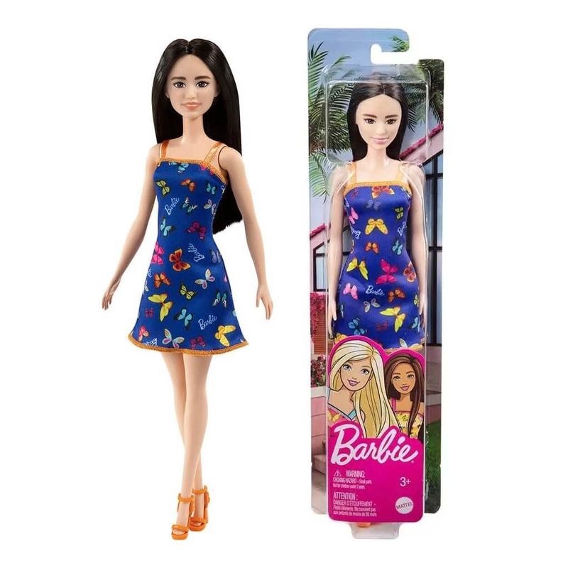 Boneca Barbie Fashion Vestido de Borboletas Azul HBV06 - Mattel ...