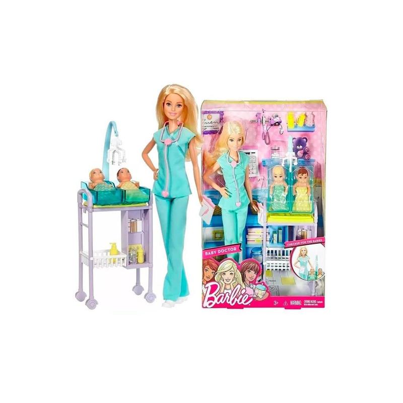 Boneca Barbie Profissões Médica Pediatra Loira Mattel - Boneca Barbie ...