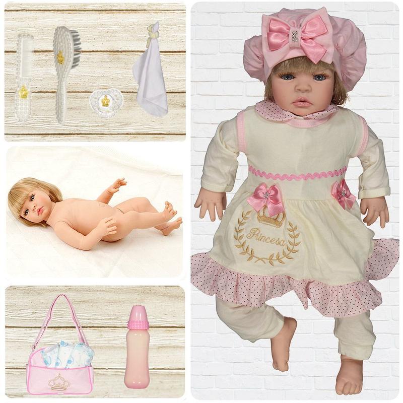 Boneca Bebe Ashley Princesa 100% Silicone De Luxo Bichinhos - Cegonha ...