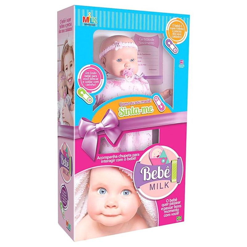 Boneca Bebe Milk - Boneca Bebê - Magazine Luiza