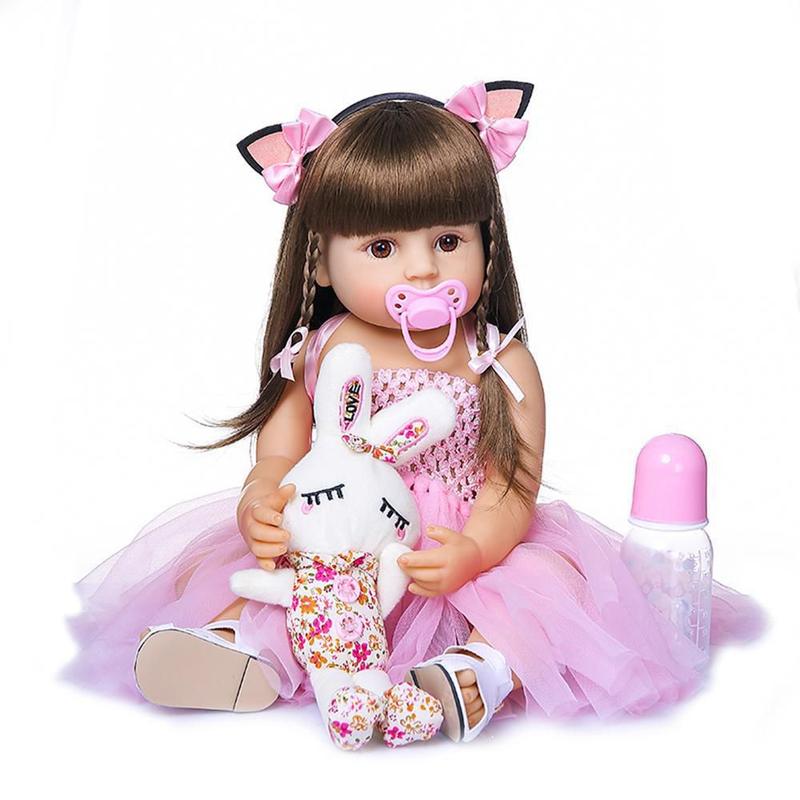 Boneca Bebê Reborn Keiumi Gatinha De 55 Cm - Brastoy - Bonecas - Magazine Luiza