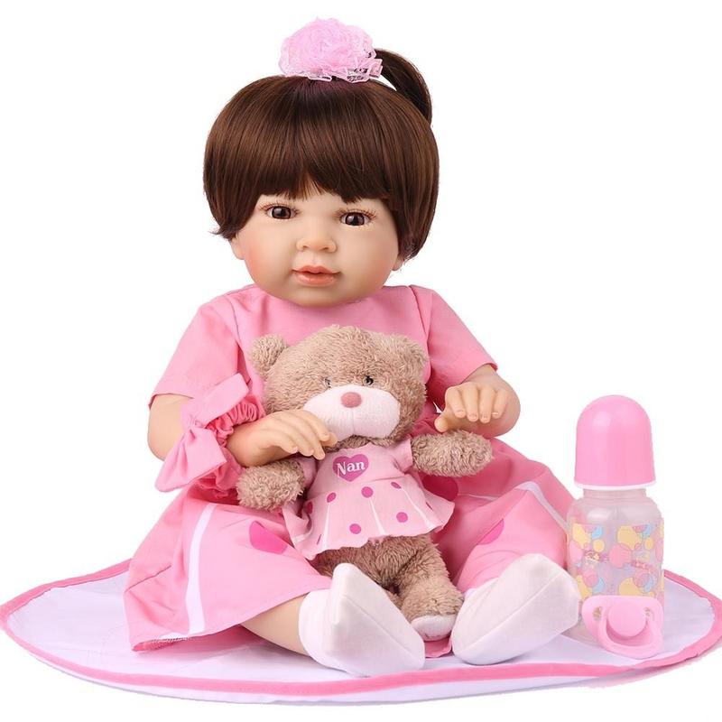 Boneca Bebe Reborn Laura Baby Vivi 55 cm e Corpo 100% Vinil - Shiny ...