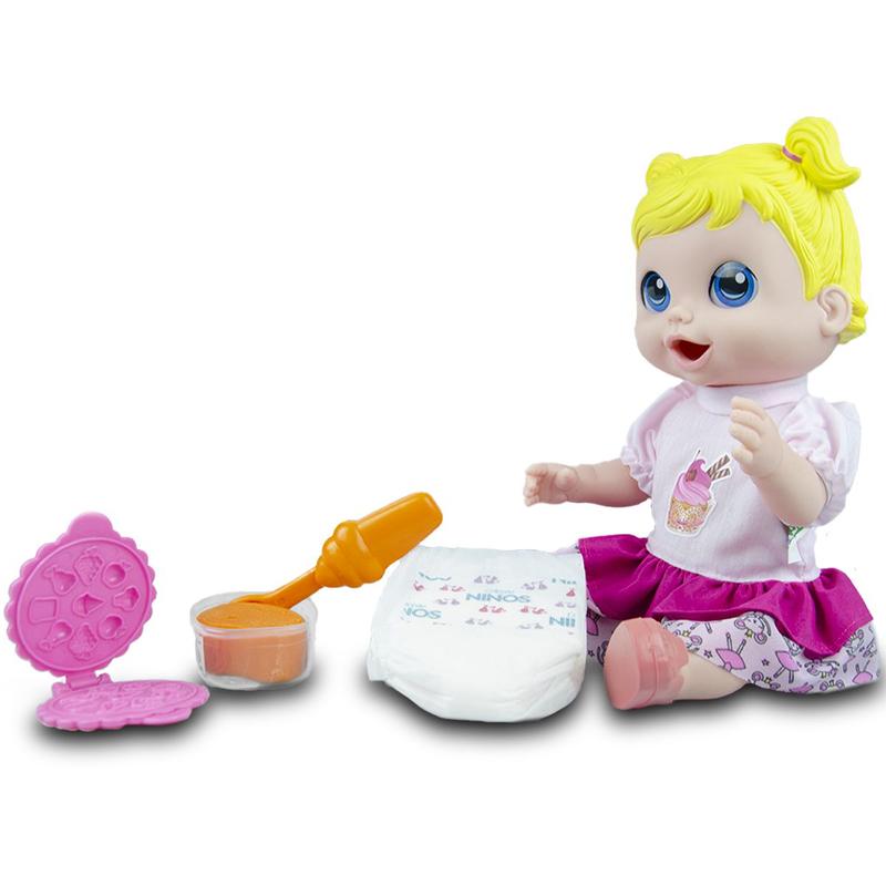 Boneca Bebê Super Fofa, Delicada E Perfumada Com Acessórios Faz ...