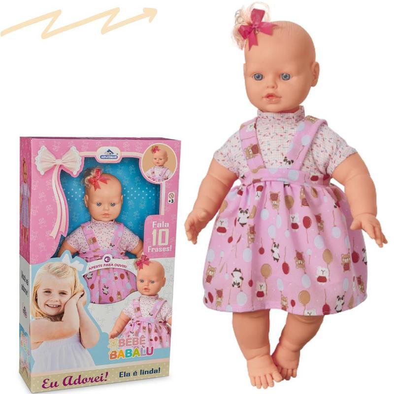Boneca bebezao grande fala 74 frases educacionais 46cm vinil - Adijomar ...