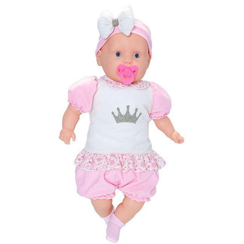 Boneca Bebezão Tipo Bebê Reborn c/ Macacão Curto - Anjo Brinquedos ...