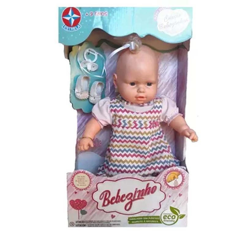 Boneca Bebezinho de vestido rosa claro com 50 cm - Estrela - Boneca ...