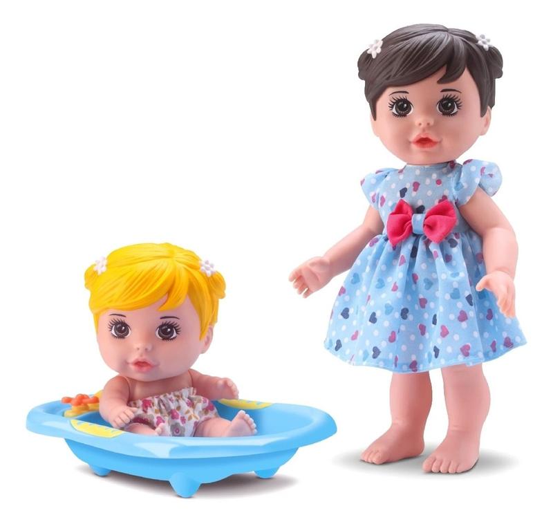 Boneca Bee Hugs Hora Do Banho Mãe E Filha 880- Bee Toys - Bonecas ...