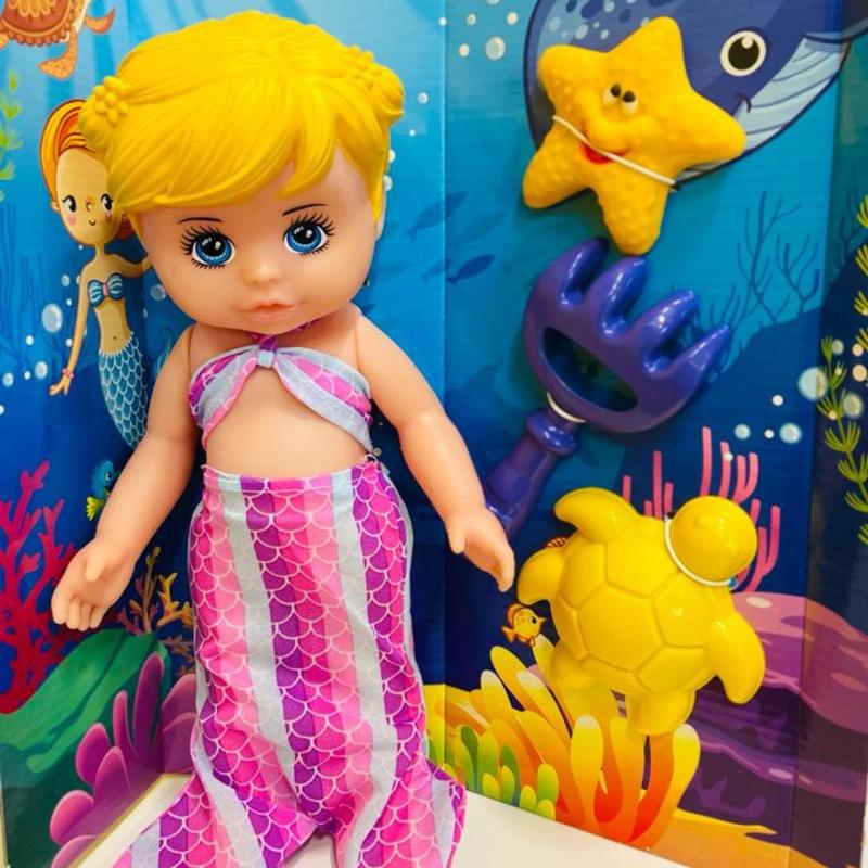 Boneca Bee Hugs Sereia loira Aventura no fundo do Mar Bee Toys - Boneca ...