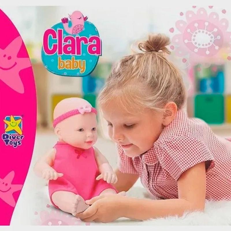 Boneca Divertida Clara Baby Com Chupeta Brinquedo - DIVERTOYS - Bonecas ...