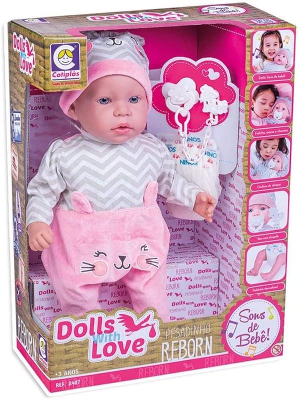 Boneca Dolls With Love Reborn 2407 Cotiplas Bonecas Magazine Luiza