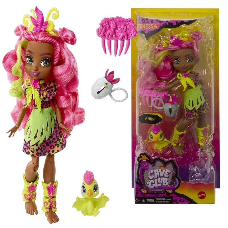 Boneca Fernessa e Pet Ptilly com Acessórios Cave Club Mattel - Bonecas ...