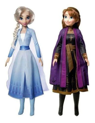 Boneca Frozen Grande Princesa Elsa E Anna 82cm - Baby Brink - Bonecas ...