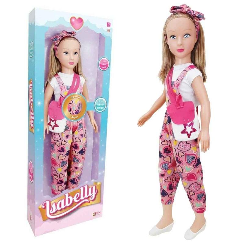 Boneca Gigante Grande Com Som Isabelly 77Cm Fashion Articulada 3 ...