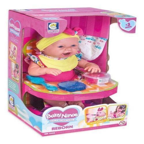 Boneca Hora Do Lanche Reborn Baby Ninos Papinha Cotiplás - Costiplás ...
