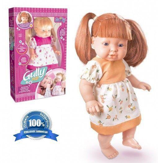 Boneca Infantil Gully Ruiva Alegria Diversão para Crianças Brinquedos ...