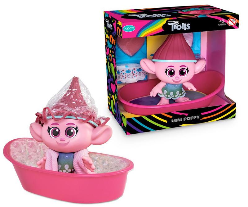 Boneca Infantil Mini Poppy Trolls Banho Pupee Brinquedos - Bonecas ...
